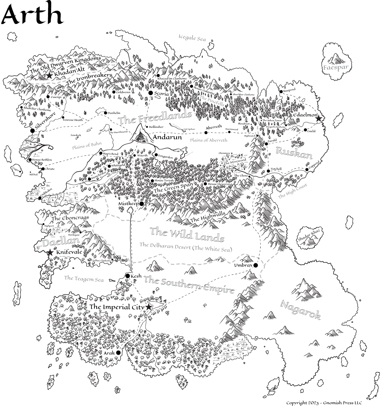 Map of Arth – J. Zachary Pike's Shop